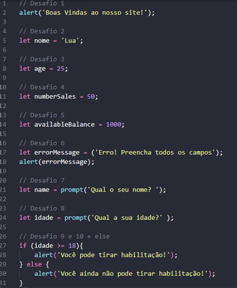 Desafio Lógica De Programão Hora Da Prática Javascript Programação