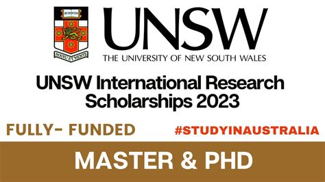 Unsw International Research Scholarships 2023 In Australia Fully Funded