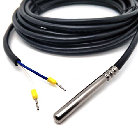 Купить Датчик температуры бойлера косвенного нагрева Ntc 10k B3950 6x50 мм кабель 6 метров 40