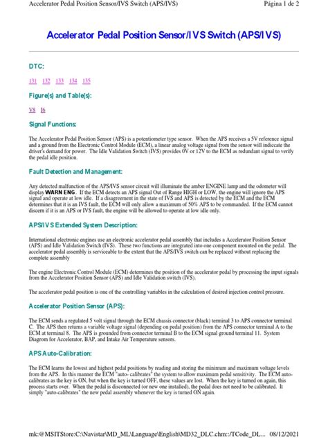 Aps Ivs Function Pdf Throttle Electrical Engineering