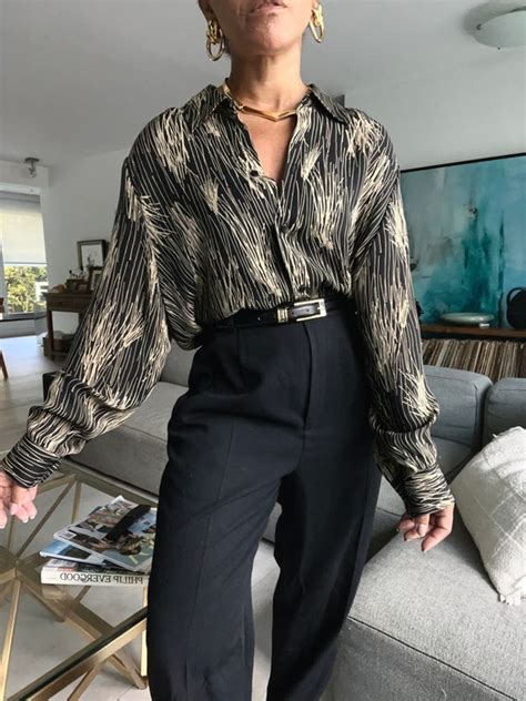 Vintage Silk Oversized Blouse Gem