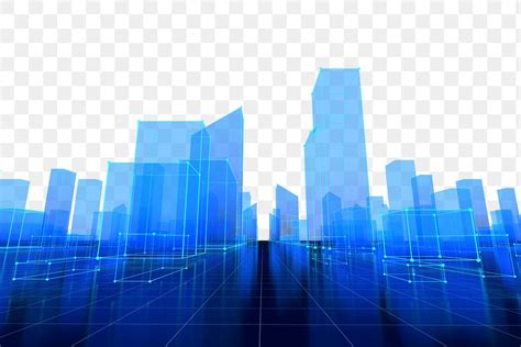 Blue Wireframe Png 3d Buildings Premium Png Rawpixel