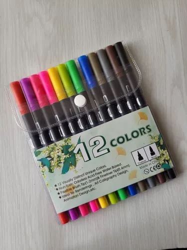 Lapices Punta Pincel Set 12 Colores Cuotas Sin Interés