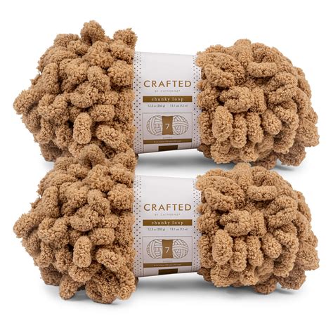 Crafted By Catherine Khaki Chunky Loop Jumbo Yarn 13 Yards 12 3oz