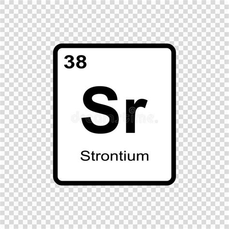 Strontium Chemical Element Symbol From Periodic Table Stock