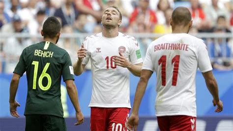 Fifa World Cup Christian Eriksen Stunner Cancelled Out As Denmark Held