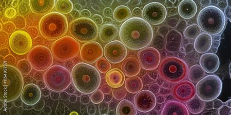 Live Cell Image Of Freshwater Microalgae Specifically Botryococcus Sp