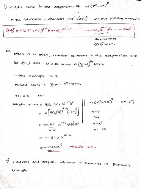 [solved] pascal s method venn diagrams and the binomial theorem 1