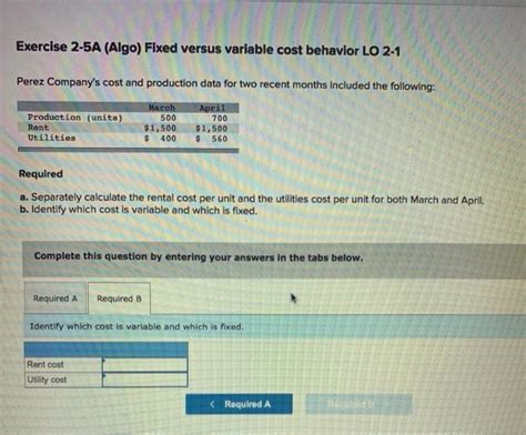 solved exercise 2 5a algo fixed versus variable cost