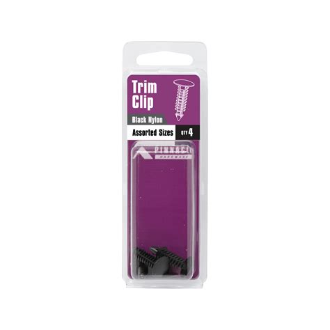 Pinnacle Black Nylon Assorted Trim Clips 4 Pack Bunnings Australia