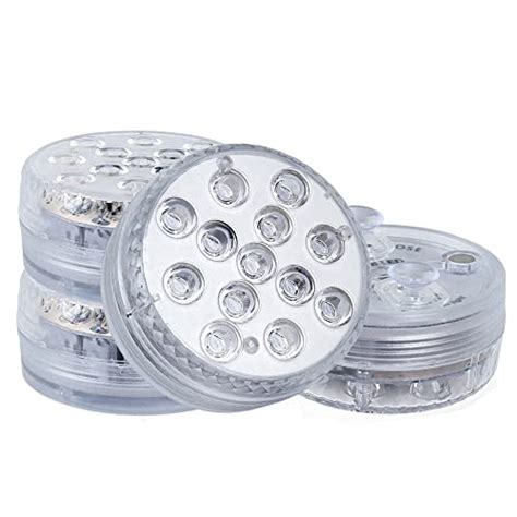 Wellehomi Lot De 4 Lampes Led Submersibles Avec Télécommande Rf