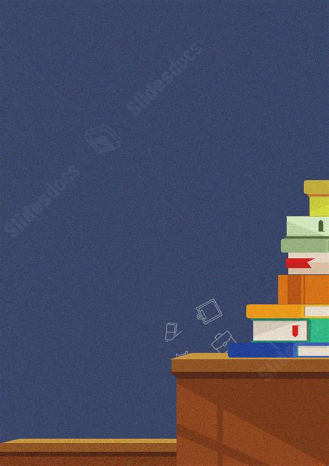 Stack Of Blue Classroom Podiums Page Border Background Word Template