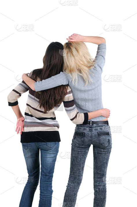 背面视角 女人 两个人 垂直画幅 美 在之后 伴侣 白人 仅成年人 青年人