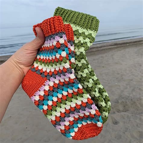 Crochet Pattern Crochet Socks Pattern Granny Socks Pattern Crocheted