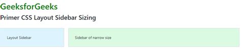 Primer CSS Layout Sidebar Sizing GeeksforGeeks