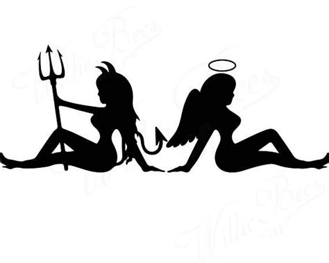 Devil Or Angel Svg Sexy Woman Woman Svg Vehicle Decal Girl Etsy Canada
