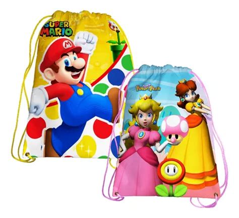 40 Morralitos Dulceros Mario Bros Recuerdos Fiestas Envío Gratis