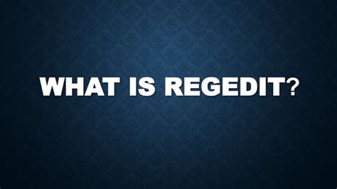Regedit Ppt