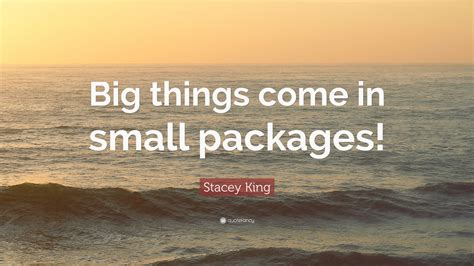 Stacey King Quote Big Things Come In Small Packages”
