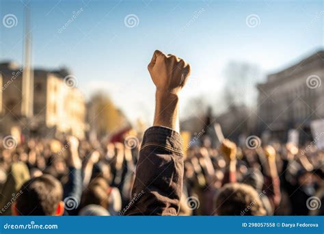 Group Of Protesters With Signs Stock Illustration 4364380