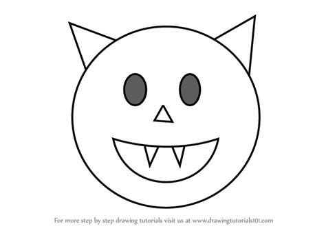 How To Draw Halloween Emoji Emoticons Step By Step