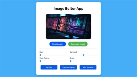 Image Editor App Using Html Css And Javascript With Source Code