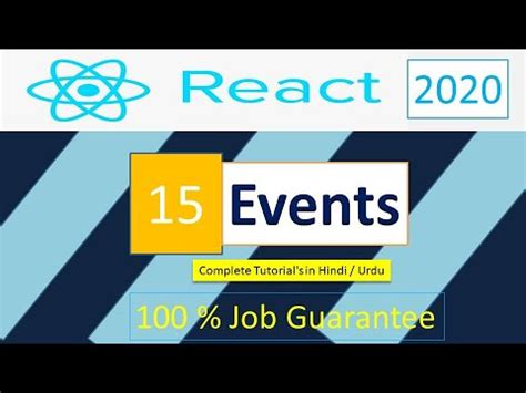 15 Events In Reactjs React Tutorials 2020 Hindi Urdu YouTube