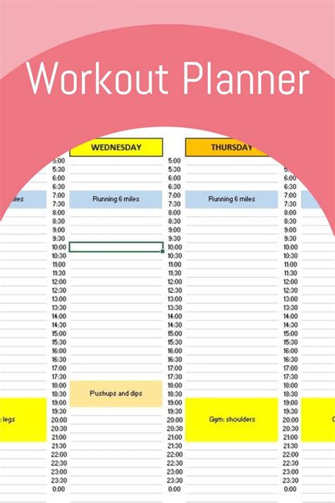 Fitness Planner Excel Template Workout Planner Daily Planner Weekly Schedule Template Fitness Planner Excel Template Workout Planner Daily Planner Weekly Schedule Template