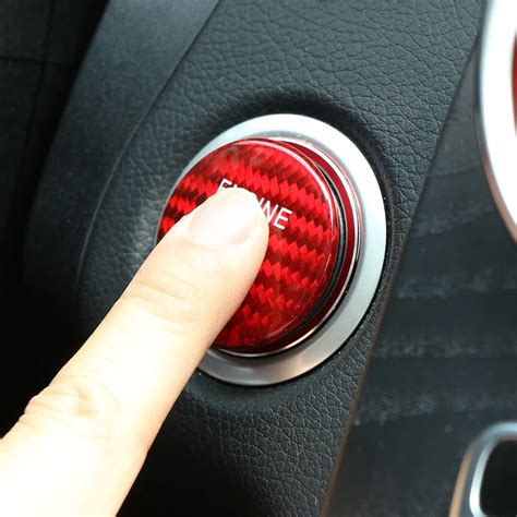 Buy Carbon Fiber Car Engine Start Stop Button Cover