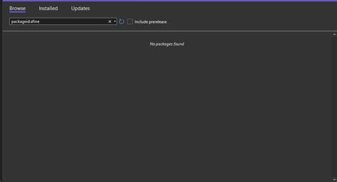 The Alternative Package Cannot Be Found Through Clicking The Link In