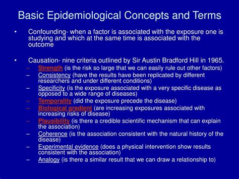 Ppt Basic Epidemiological Concepts And Terms Powerpoint Presentation
