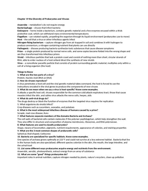 Diversity Of Prokaryotes And Virus General Biology Biol 1006 Docsity