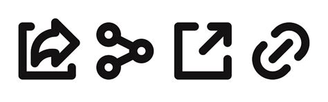 공유 아이콘 세트 화살표 기호 회신 전달 버튼 외부 링크 업로드 연결 기호 네트워크 공유 벡터 일러스트 레이 션 0명에 대한 스톡 벡터 아트 및 기타 이미지 Istock