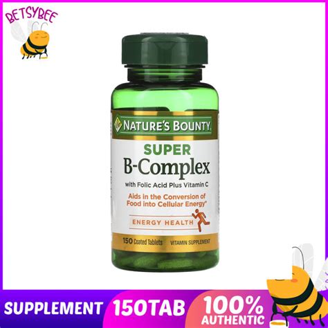 Natures Bounty Vitamin B Super B Complex W Folic Acid And Vitamin C 150