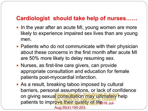 Sex After Acute Myocardial Infarctionheart Attack Ppt