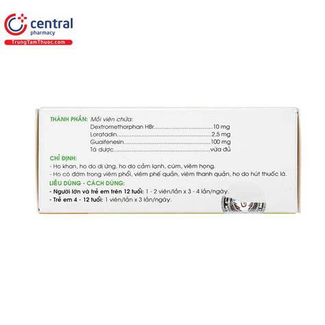 ChÍnh HÃng Thuốc Viên Methorphan Traphaco Trị Ho Cảm Cúm Cảm Lạnh