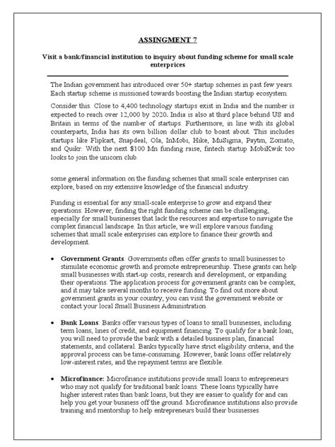 Assignment 8 Pdf Startup Company Small Business And Entrepreneurs