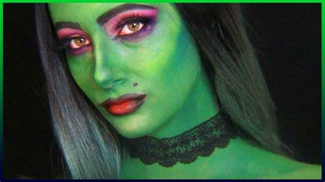 Glam Green Wicked Witch Halloween Makeup Tutorial Kosmic Kristen Youtube