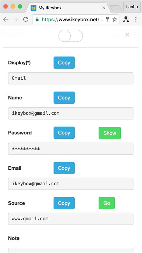 IKeyBox Mobile Angular UI