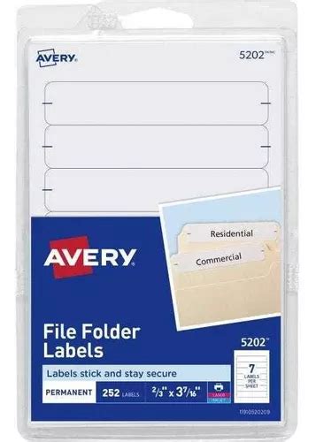 Etiqueta Lasink Folder Avery 2100 95 X 873 Blanco C203 Mercadolibre