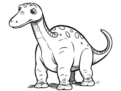 Cool Brontosaurus Coloring Page Coloring Page