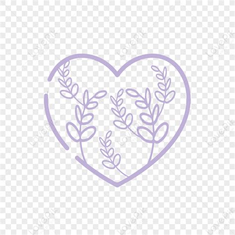 보라색 사랑 요소 스티커 일러스트 Svg 하트 식물 상표 Png 일러스트 무료 다운로드 Lovepik