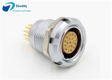 2b 19pin Lemo B Series Connectors Lemo Female Connector With 2 Nuts Fixed