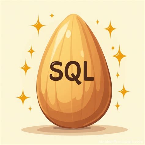 Illustrated Sql Icon On Almond Stable Diffusion Online