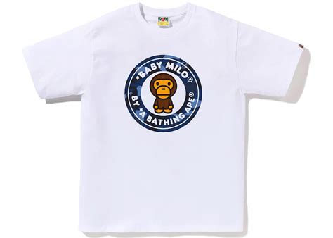 Bape Color Camo Milo Busy Works Tee Whitenavy Mens Fw23 Us