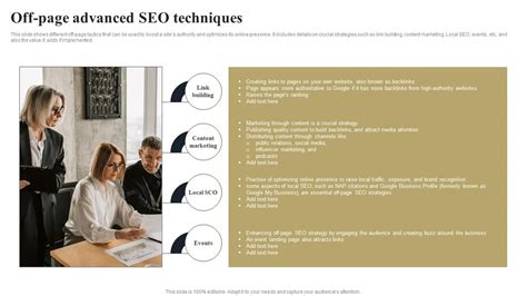 Off Page Advanced Seo Techniques Ppt Powerpoint