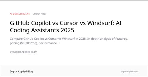 Github Copilot Vs Cursor Vs Windsurf Ai Comparison