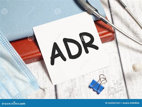 Adr Adverse Drug Reaction Is Written In A White Sticker With