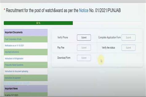 Fci Watchman Online Application Form 2023 Food
