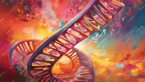 Concepto De Adn Render 3d Realista Foto Premium